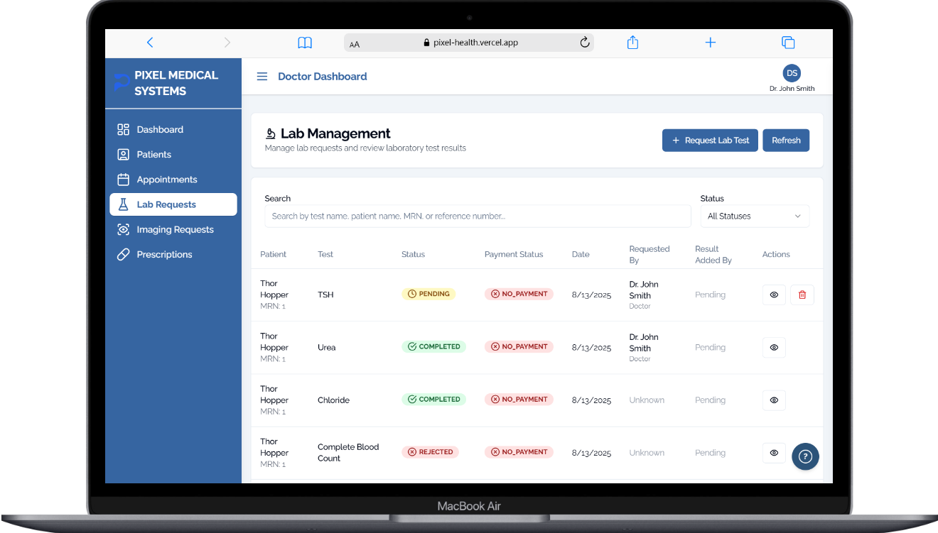 Pixel Medical System – Comprehensive Clinic Management
