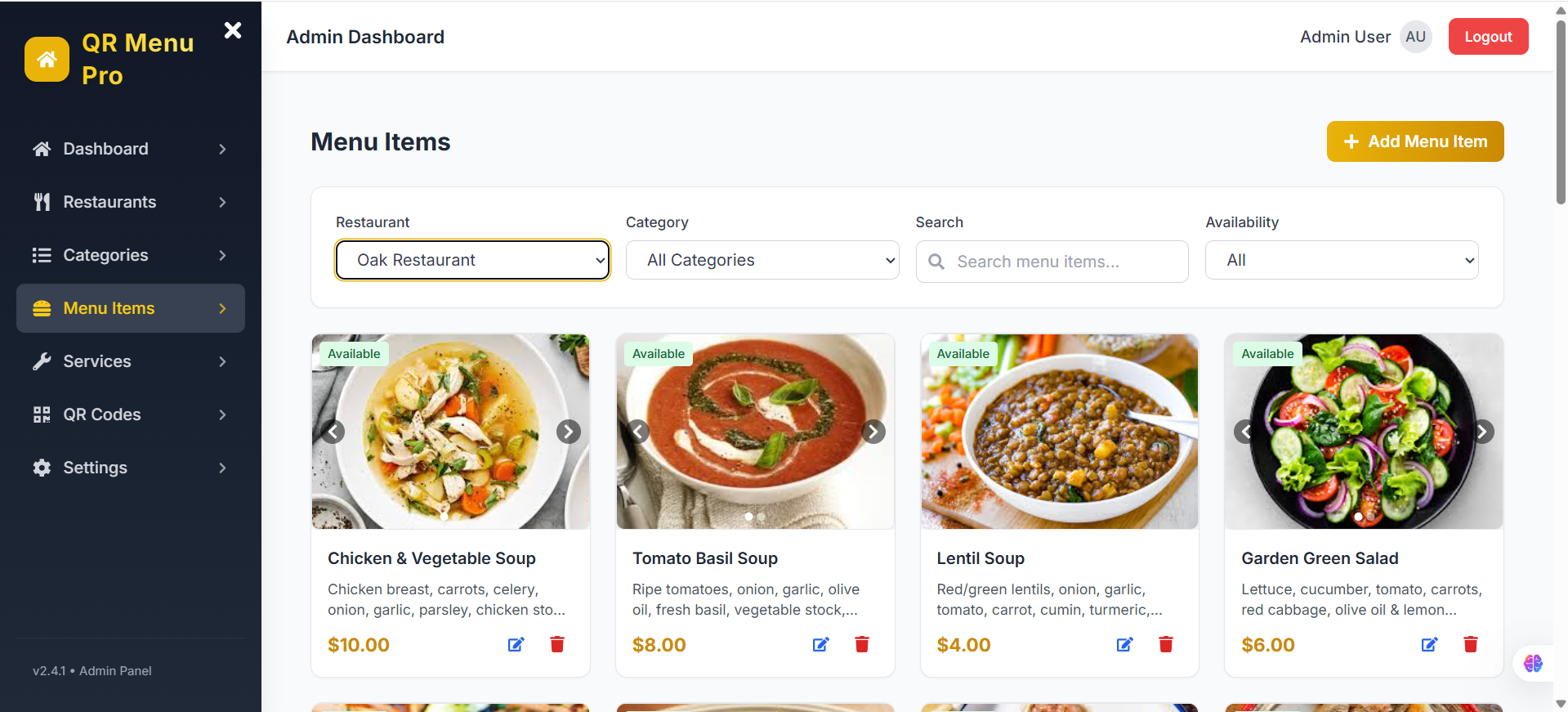 QR Menu – Digital Restaurant Menu & Management System